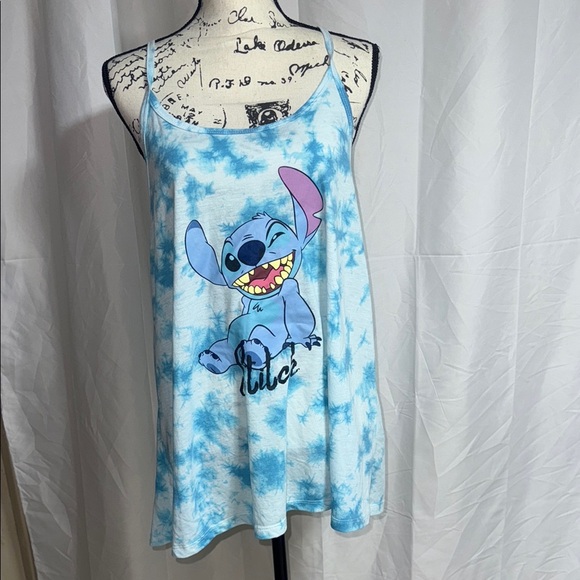 Disney | Tops | Disney Stitch Blue Tiedye Stitch Tank Top | Poshmark